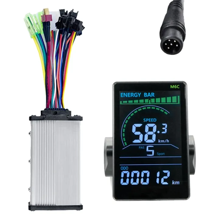 M6C Electric Bike LCD Display+36V 350W Sine Wave Controller E Scooter ...