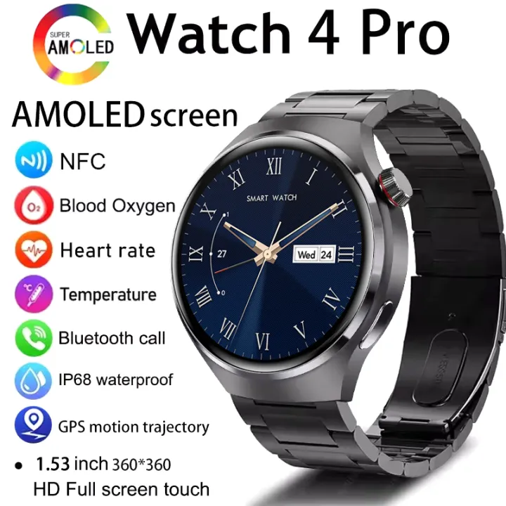 For Huawei GT4 PRO Smart Watch Men Watch 4 Pro AMOLED HD Screen ...