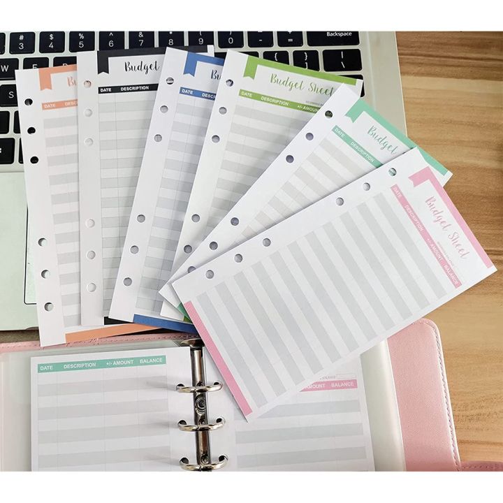 A5 A6 A7 Binder Budget Planner Organizer 6 Ring Binder Envelopes ...