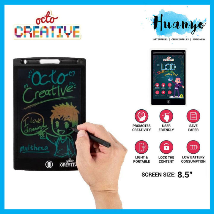 Octo Creative Multi Colour LCD Writing Drawing Digital Pad Tablet (8.5 ...