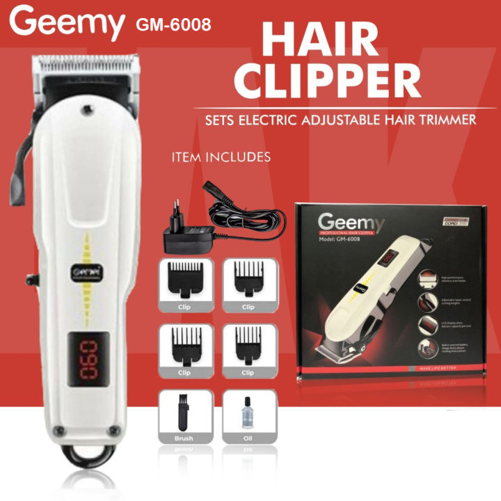 Geemy GM-6008 Hair & beard clipper Professional Hair Clipper ...
