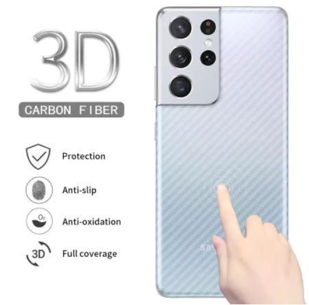 Samsung Galaxy A50 Clear Slim Transparent Carbon Fiber Film Mobile ...