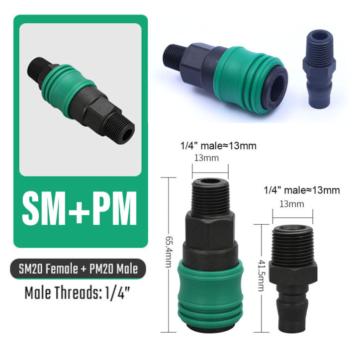 Quick coupler fitting for compressor air hose Plastic steel material ...