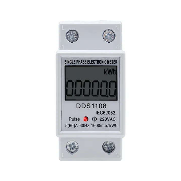 Digital Electric Energy Meter DDS1108 Single Phase KWh Meter LCD ...