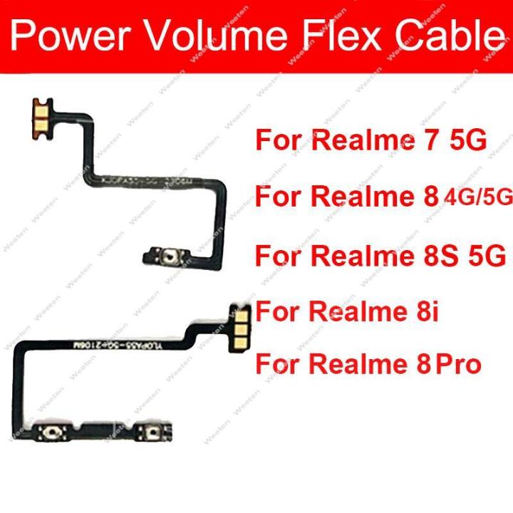 Spare Parts Pro 8i 5G 8 me 7 8 Power Volume Button Flexible Cable for ...