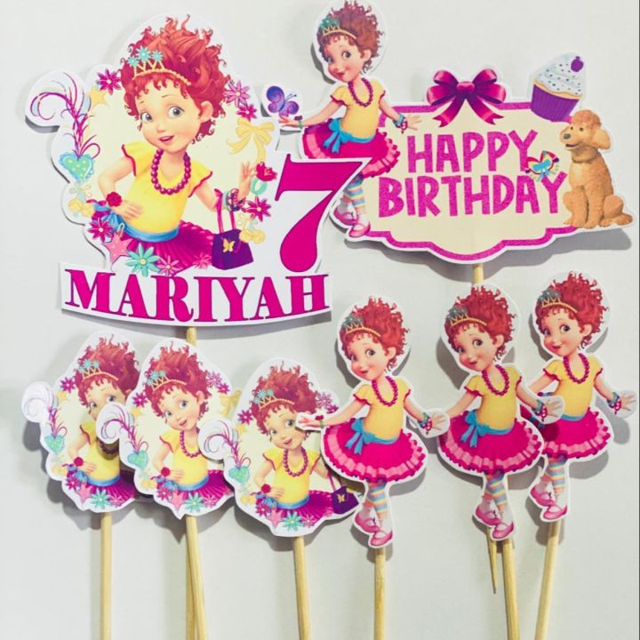 Fancy Nancy Birthday Cake Topper for princess girl kids cartoon designs ...