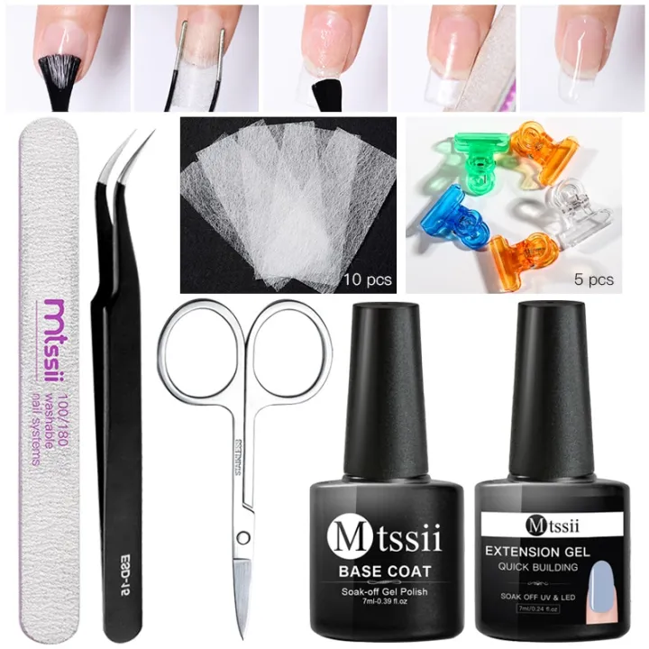 Mtssii 1 Set Gel Nail Fiber Set Glass Fiber Prepared for Nail ...