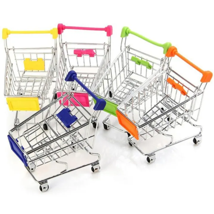 Mini Shopping Carts Creative Handcart Kids Craft Toy Shopping Utility ...