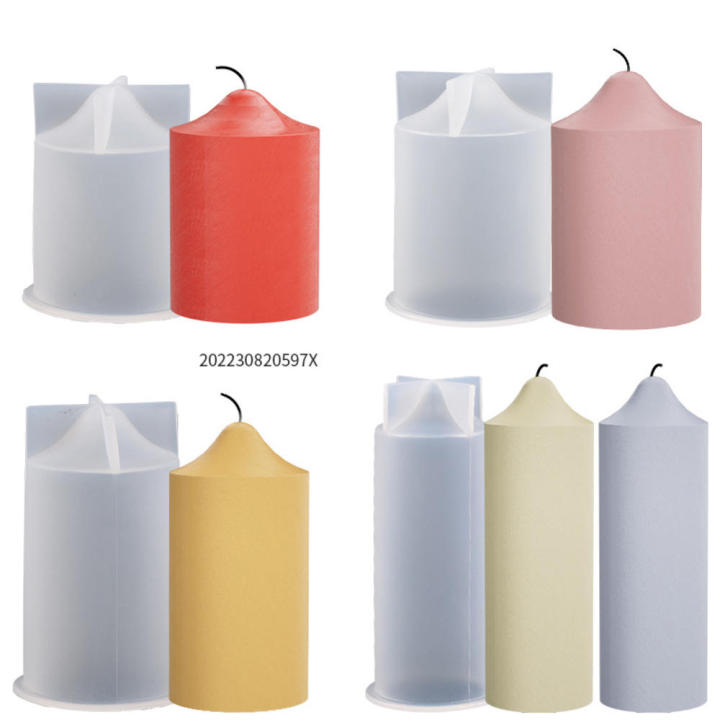 diy Crystal Dripping glue Candle Mirror cylindrical Vertebra Candle ...