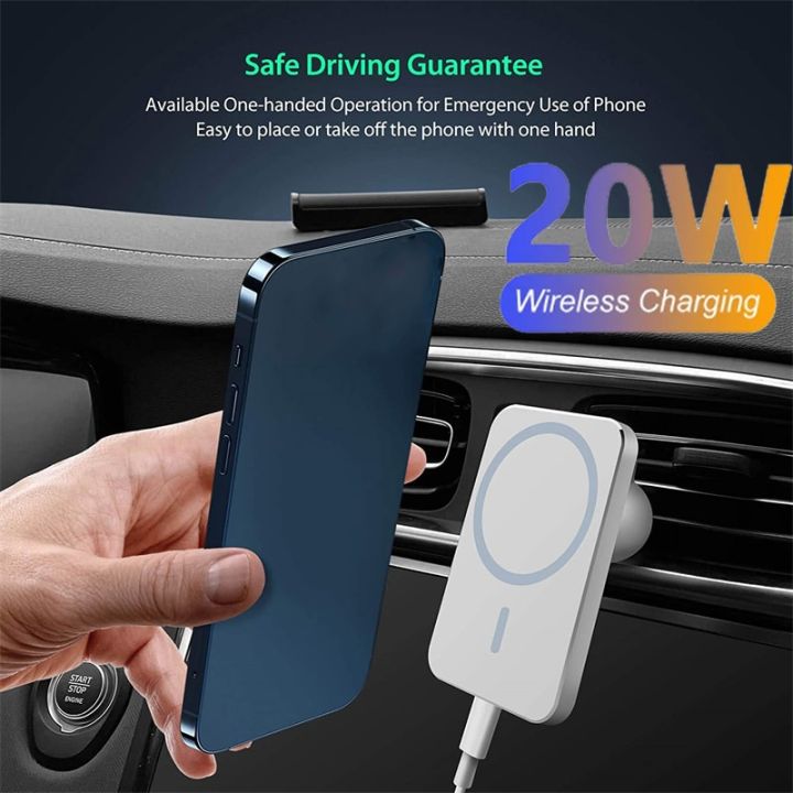 20W Magnetic Fast Car Wireless Charger Phone Holder for Magsafe IPhone ...