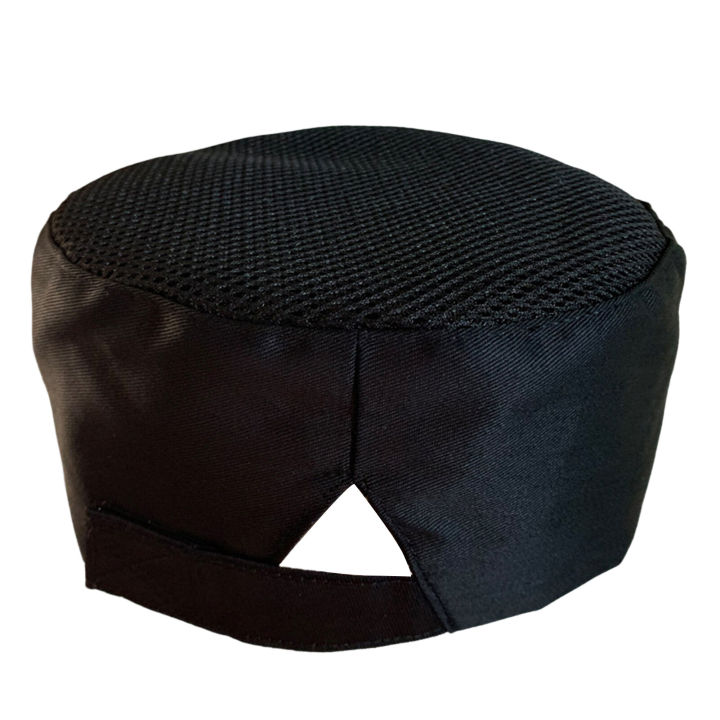 【Miga Plaza】Breathable Mesh Flat Dome Adjustable Fastener Tape Chef Hat ...