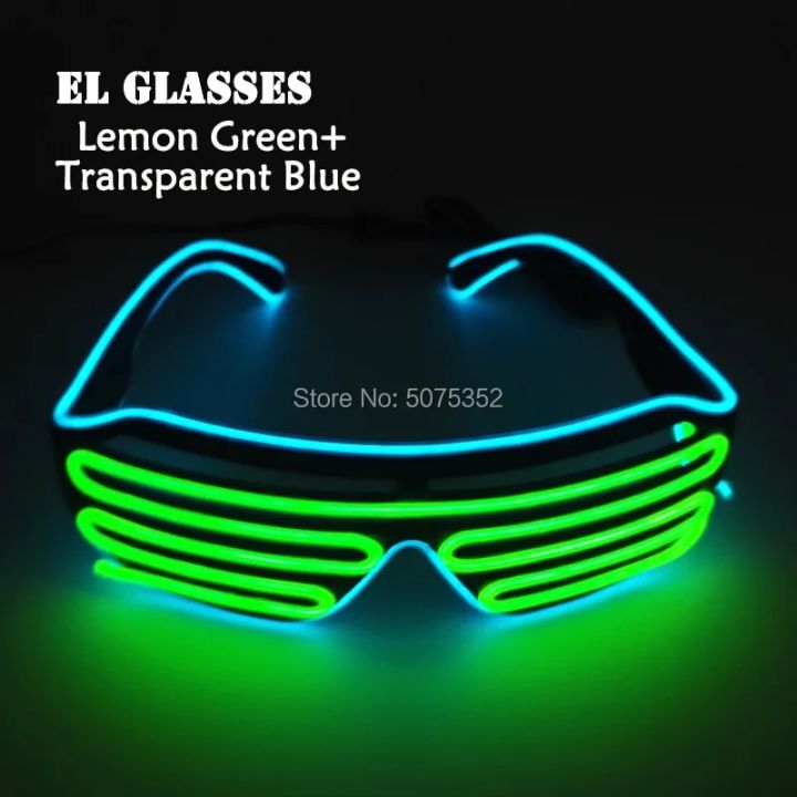 Carnival Festival Bright Shutter Glasses Led Sunglasses Dance DJ EL Sun ...