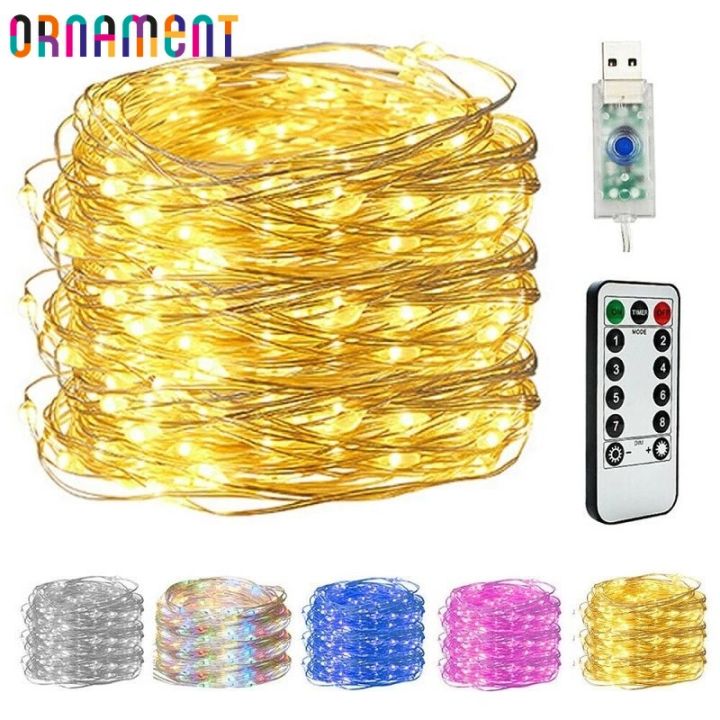 USB 10M 8 Modes 100 LED String Light/Fairy String Light Christmas ...