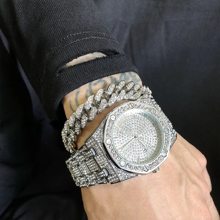【Hengli jewelry story】Hip-Hop Fashion hiphop Cuban Octagonal Men's ...