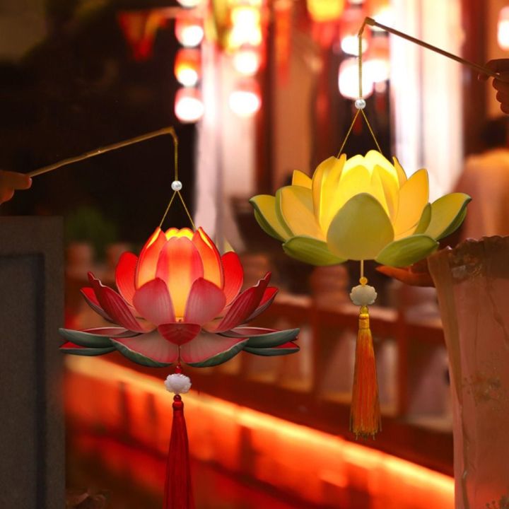 Chinese 3D Middle Autumn Festival Lantern Paper Lotus Flower Mid Autumn ...
