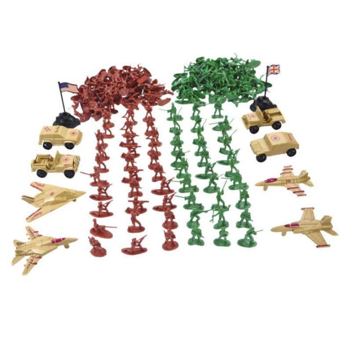 210-Piece Soldier Playset - 3-5cm Army Men, Trucks, Warplane & More ...