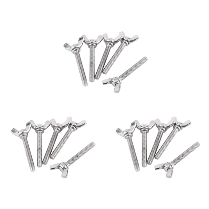 15 Pcs M5 Butterfly Wing Hand Screws Bolts 304 Stainless Steel Fastener ...