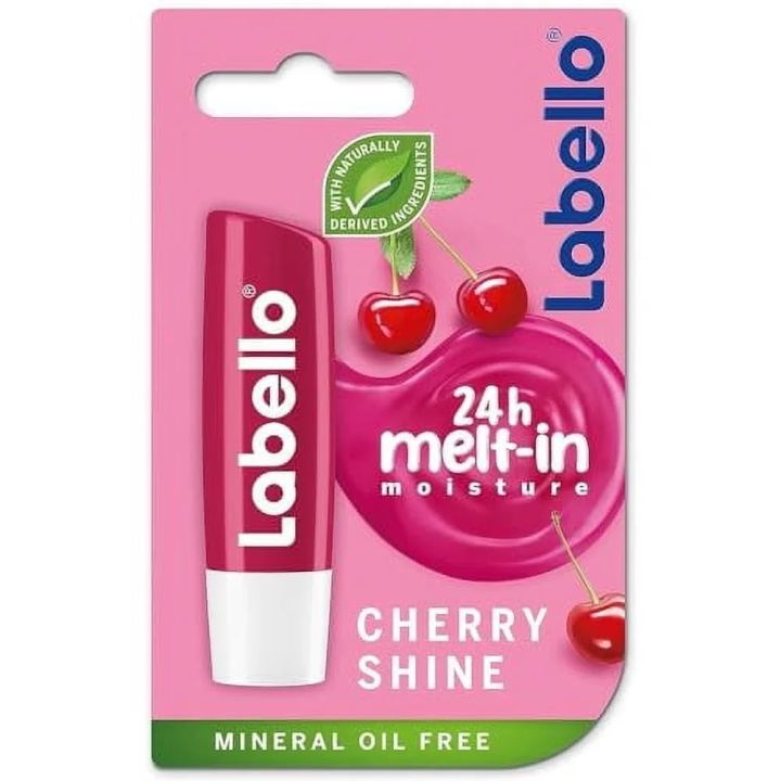 LABELLO Cherry Shine Lip Balm Made in Germany with Soft lab4 Red Shine ...