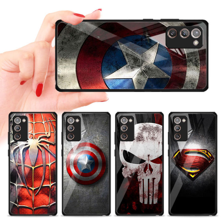 Tempered Glass Marvel SuperHero Logo Phone Case for Samsung Galaxy S22 ...