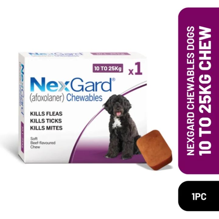 NEXGARD Dog Chews Chewable 68mg (1 Tablet) for Large Dogs 10-25 Kg ...