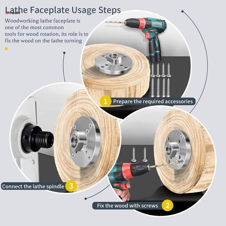 Machine Bowl Turning Lathe Face Plate Wood Lathe Faceplate Chuck 4inch ...