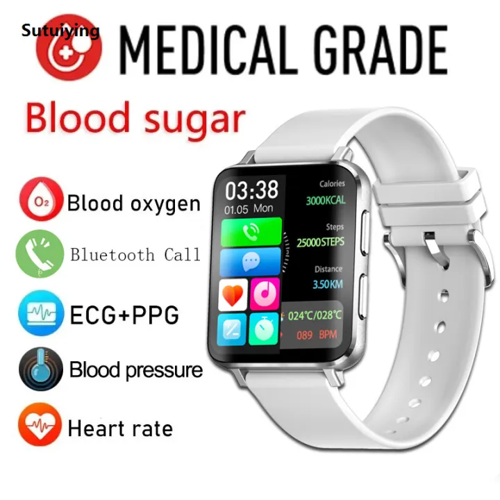 Sutuiying USAMS Smart Watch Curved Screen Blood Glucose Bluetooth Call ...