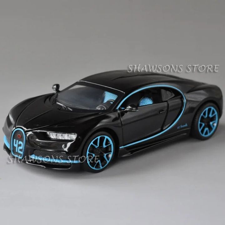 1:32 Diecast Car Model Toys Bugatti Chiron Pull Back Replica Sound ...