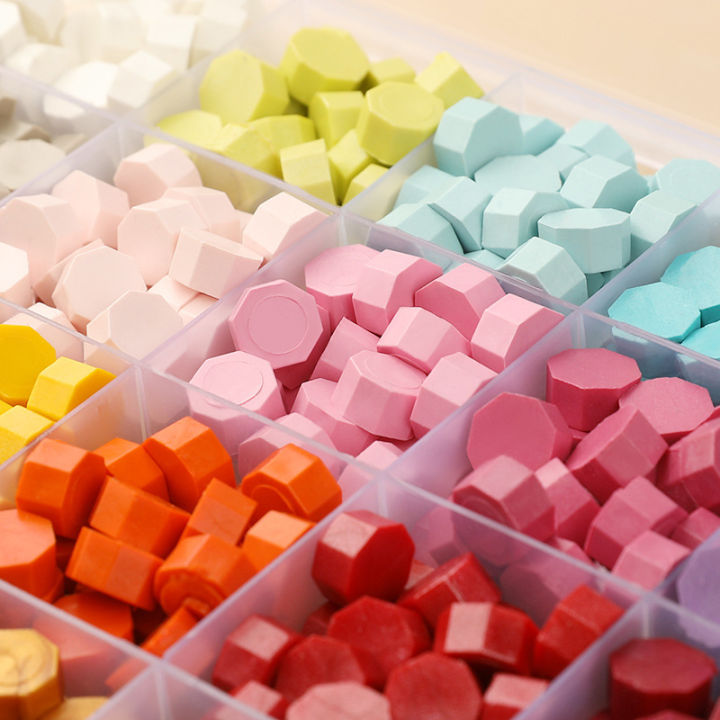 【Hottest Trends】Sealing Wax Beads Set 600 Pcs Multicolors Octagonal Wax ...