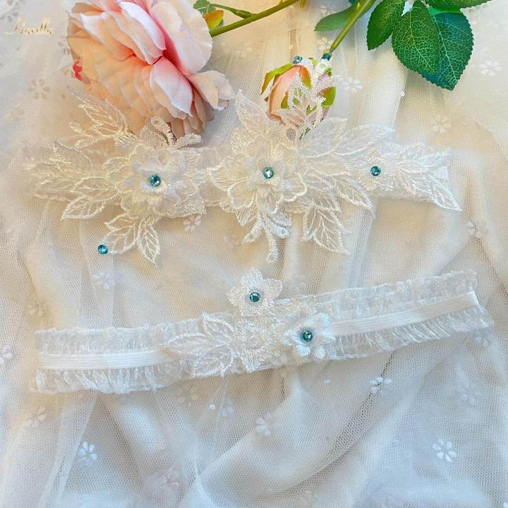 Lace Garter Wedding Bride Garter Lady Leg Garters Stretch Floral ...