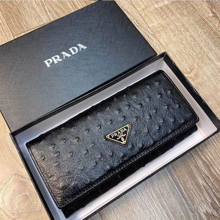 Gift Box Packaging 】 Original Prada Women's Purse Burst Cowhide Two ...