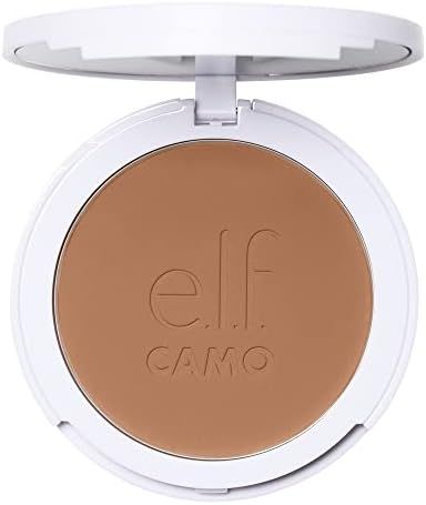 e.l.f. Camo Powder Foundation, Lightweight, Primer-Infused Buildable ...