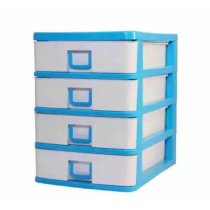 Daxer Mini Table Drawer Set Plastic Small 4 levels Blue - DTC 01 | Daraz.lk