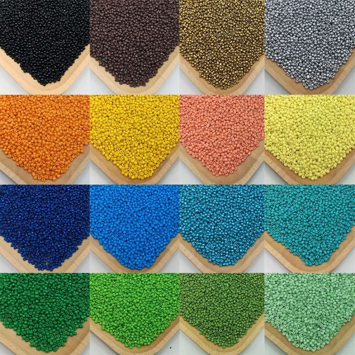 4mm Glass Seed Beads Solid Color Rice Beads Set DIY Bracelet Earring ...