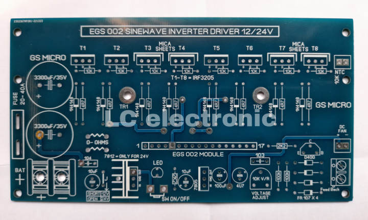 EGS002 SINE WAVE Inverter PCB (only PCB) | Daraz.lk