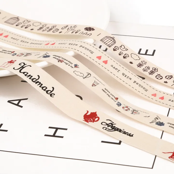 Cotton Ribbons 5 Yards/lot 10-30mm Cotton Ribbon Handmade Design ...