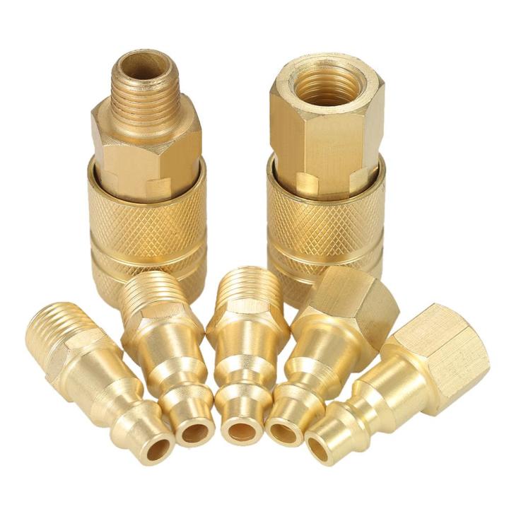 KOGEEK 7pcs 1/4" NPT Adjustable Quick Couplers Plugs Set Industrial Air ...