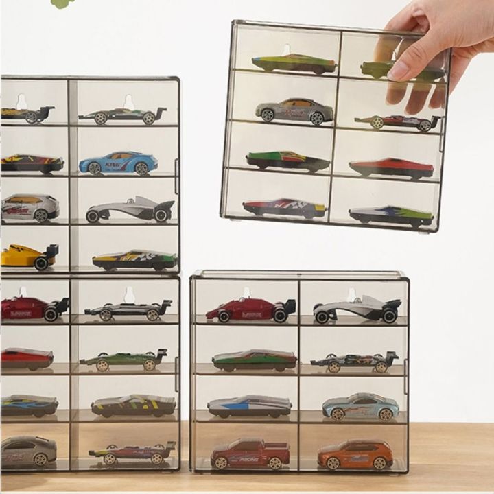 1:64 Toy Model Cars Display Box Stackable Dustproof 8 Grids Display ...