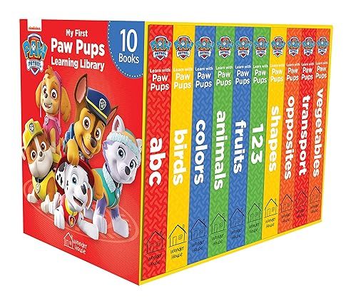 My First Paw Pups Learning Library : Boxset of 10 Board Books For ...