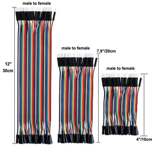 【VA VA VOOM】120pcs Dupont Wire 40pin Male Female 10cm/20cm/30cm for ...