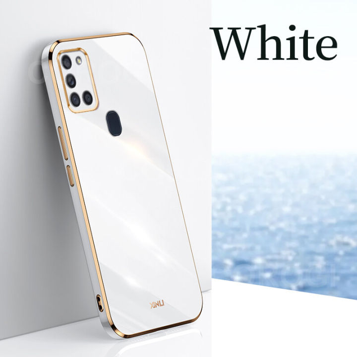 For Samsung Galaxy M31 Back Cover Fashion Shiny Plating Square Bumper ...