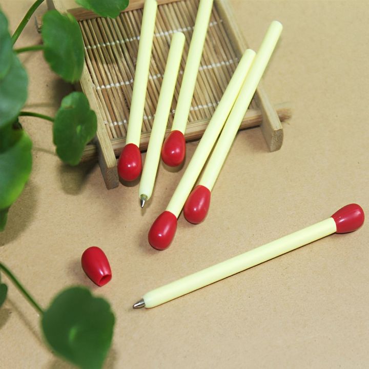 Novelty Matchstick Ballpoint Pen School Supplies Match Hot Pens 1pc ...