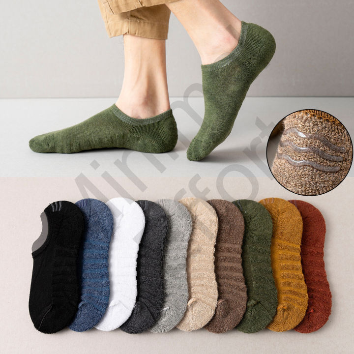 Men Invisible Socks Anti Slip Men Socks Low Cut (Ready Stock) - 1 Pair ...