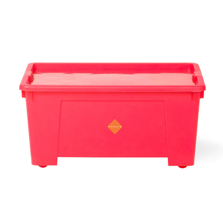 Phoenix storage box 45L food grade plastic food storage box blue / pink ...