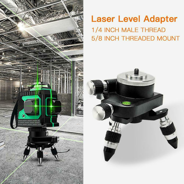 12 Line Level Adapter 360° 3D Cross Beam Self Leveling Measure Tool Kit ...