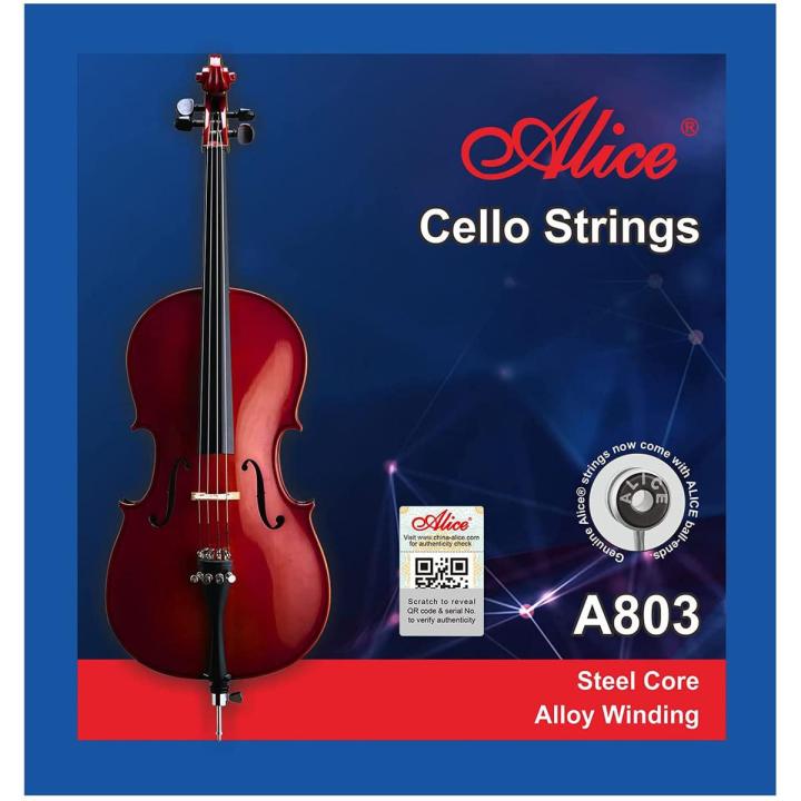 Alice Cello Strings 4/4 Full Set A D G C Practice Strings Steel Core with Alloy Winding | Daraz.lk