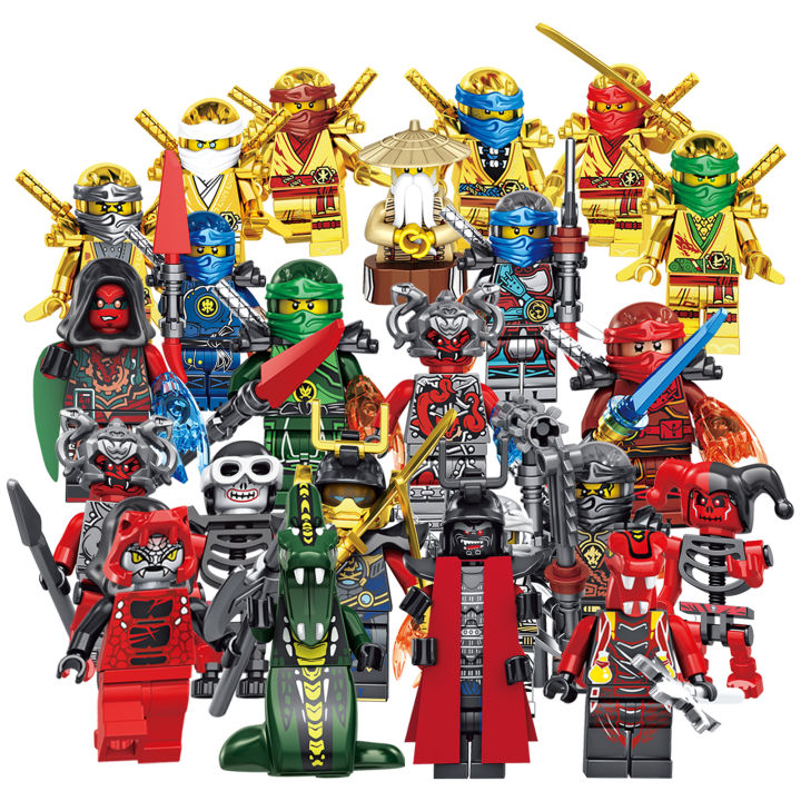 Set of 24 Pcs Ninja Children Assembled Building Block Toys Kids Gift ...