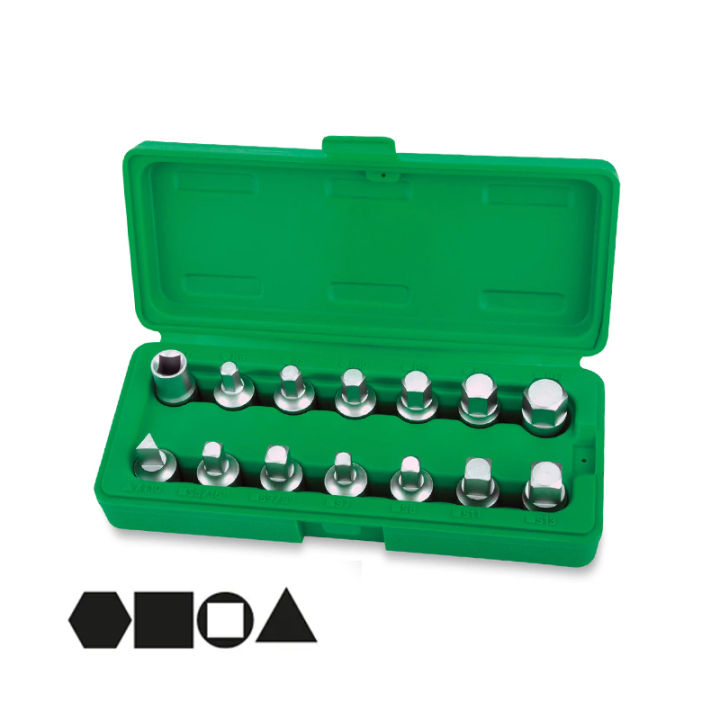 14pcs Toptul 3/8" DR. Master Oil Drain Plug Key Set JGAI1402 | Daraz.lk