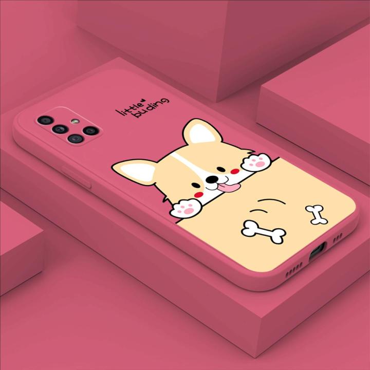 Hontinga for Samsung Galaxy A51 4G Back Cover Cute Cartoon Dog Pattern ...