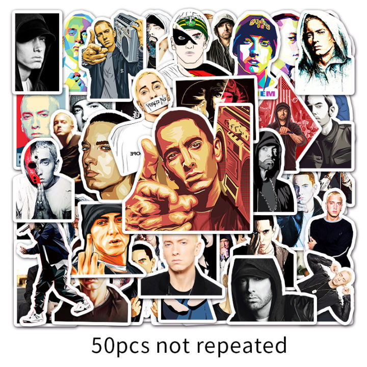 【Hottest Trends】10/50PCS Famous ROCK Singer Eminem Stickers Decal for ...