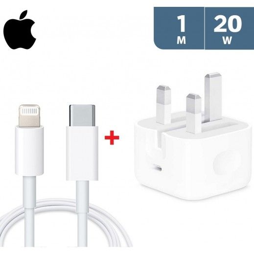 Apple 20W USB-C Power Adapter USB-C to Lightning Cable Charging Dock ...
